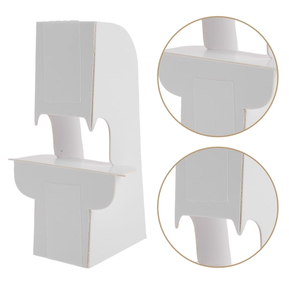SWETRACE 50 Pcs White Paper Easel Stands, Self Adhesive Desktop Display ...
