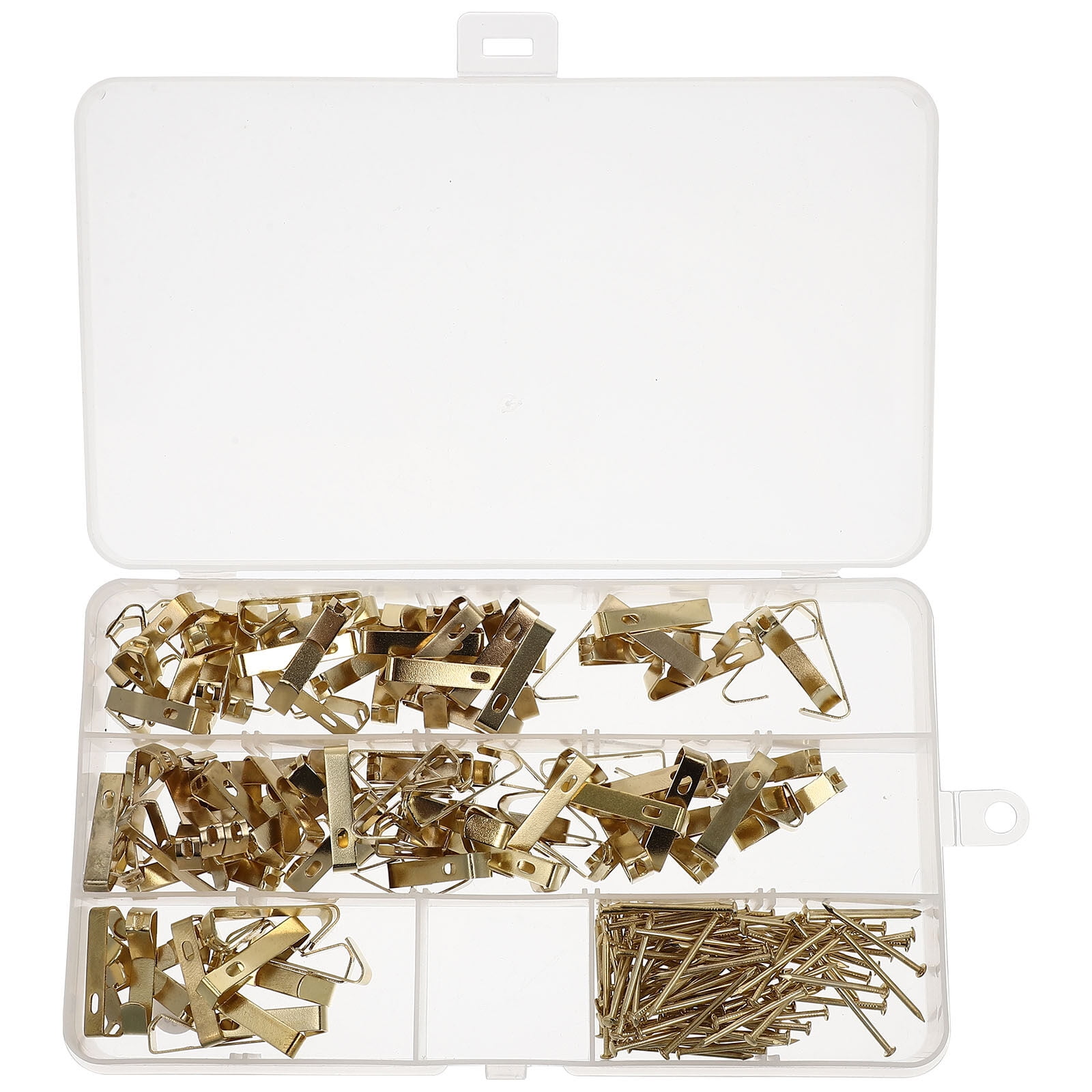 SWETRACE 50 Sets Picture Hangers Golden Iron for Wall Hanging Frames 2 ...