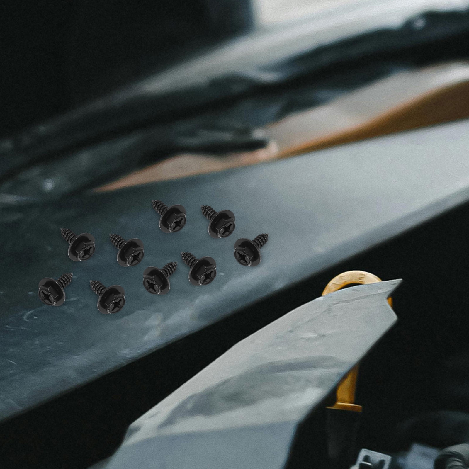 SWETRACE 50Pcs Black Hexagonal Head Metal Screw for Car Owners ...