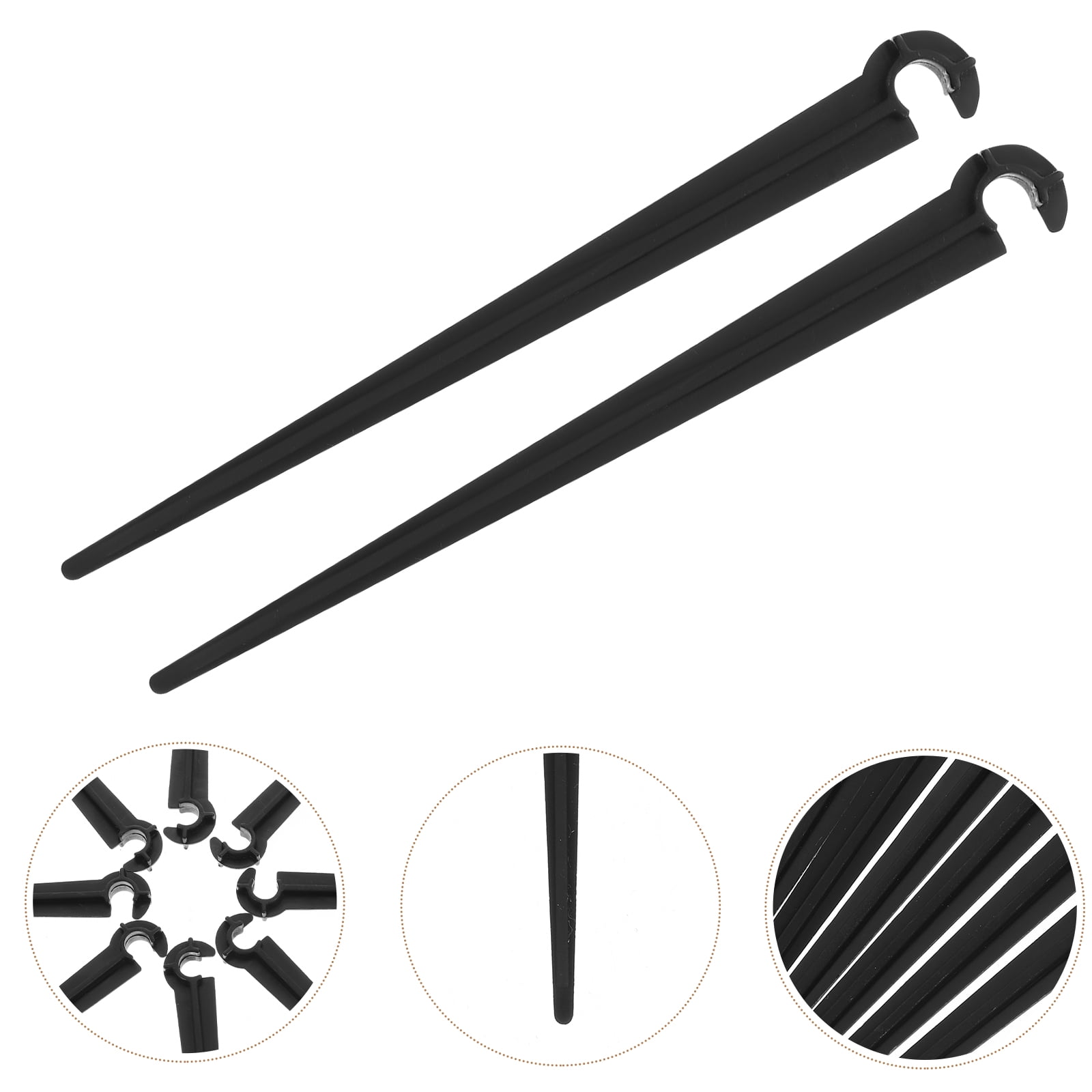 SWETRACE Angle Adjustment Drip Irrigation Support Stakes Black ABS ...