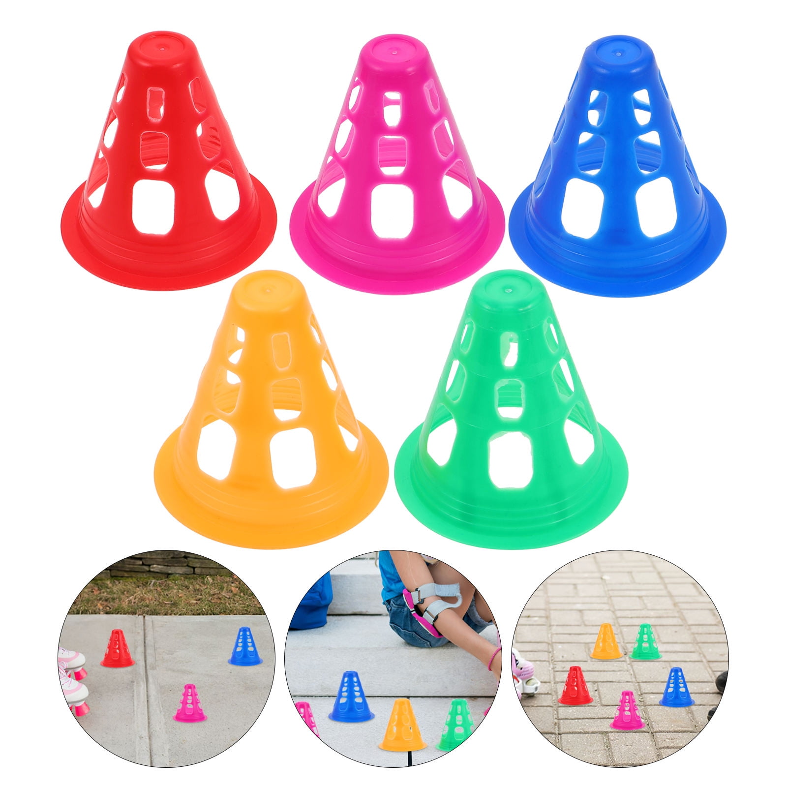 SWETRACE 50Pcs Mini Cones for Sports Cone Shape Red Blue Yellow Green ...