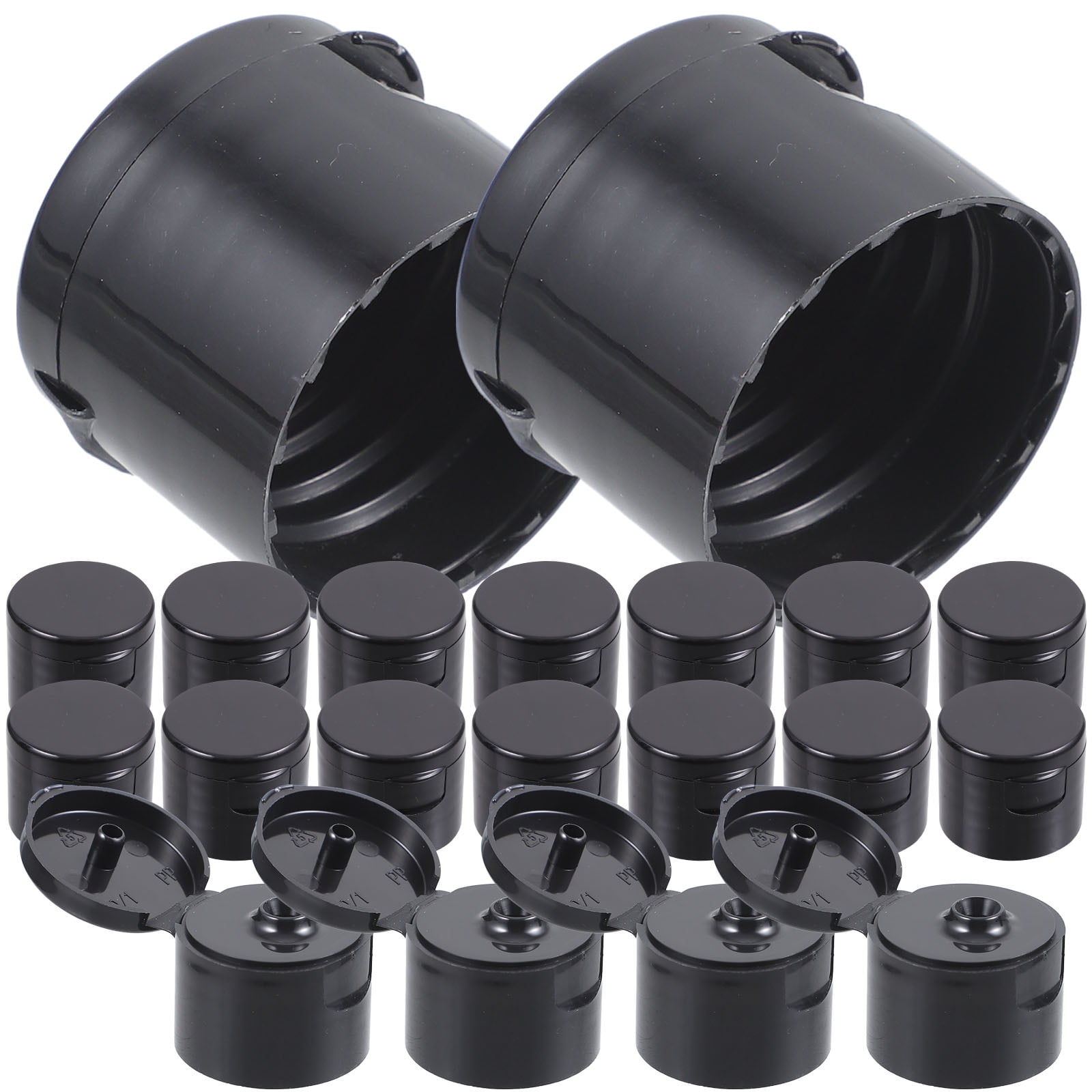 SWETRACE 50Pcs Sports Bottle Lid Replacement Black Plastic Pull Type ...