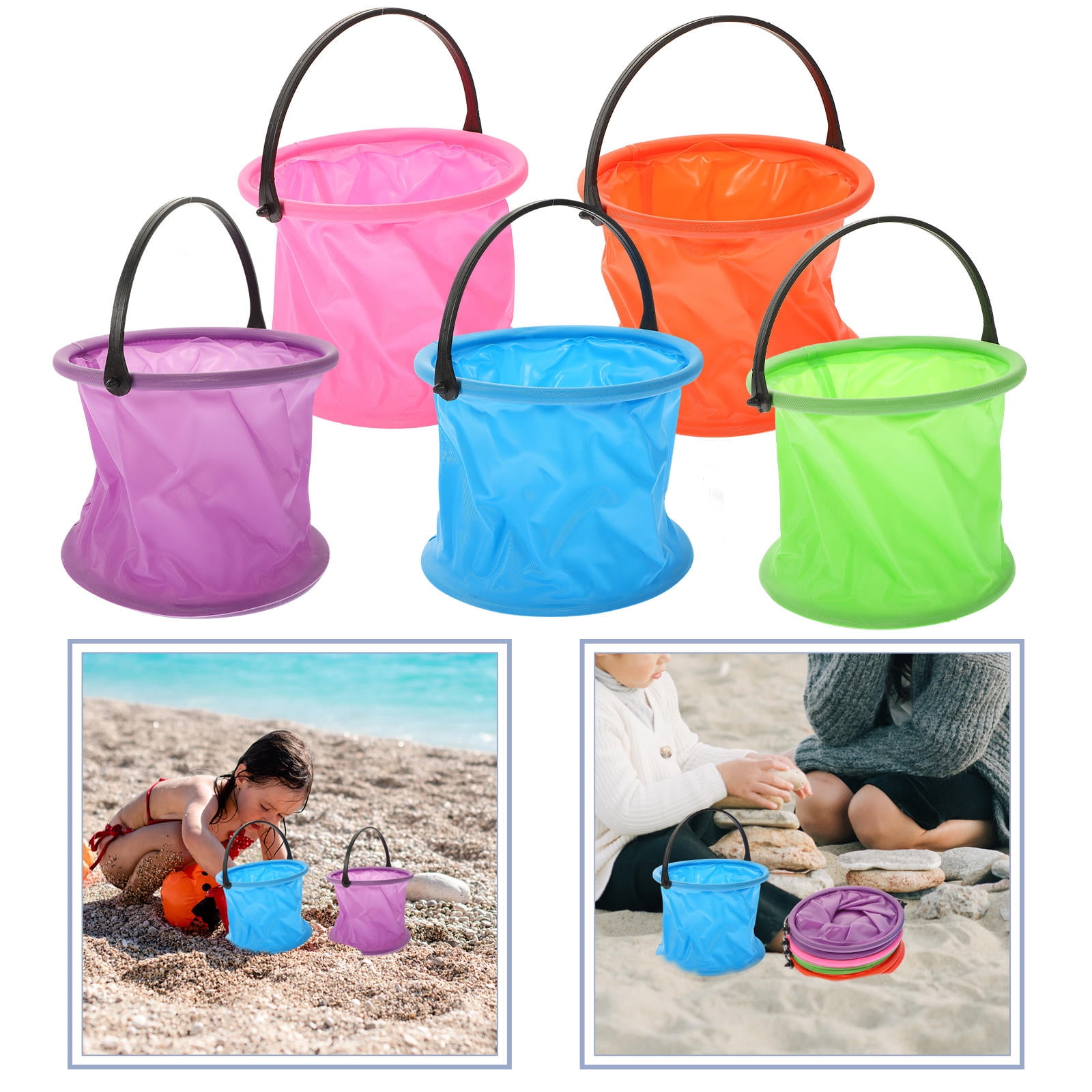 SWETRACE 5Pack Portable Water Bucket For Car Washing And Outdoor Use ...