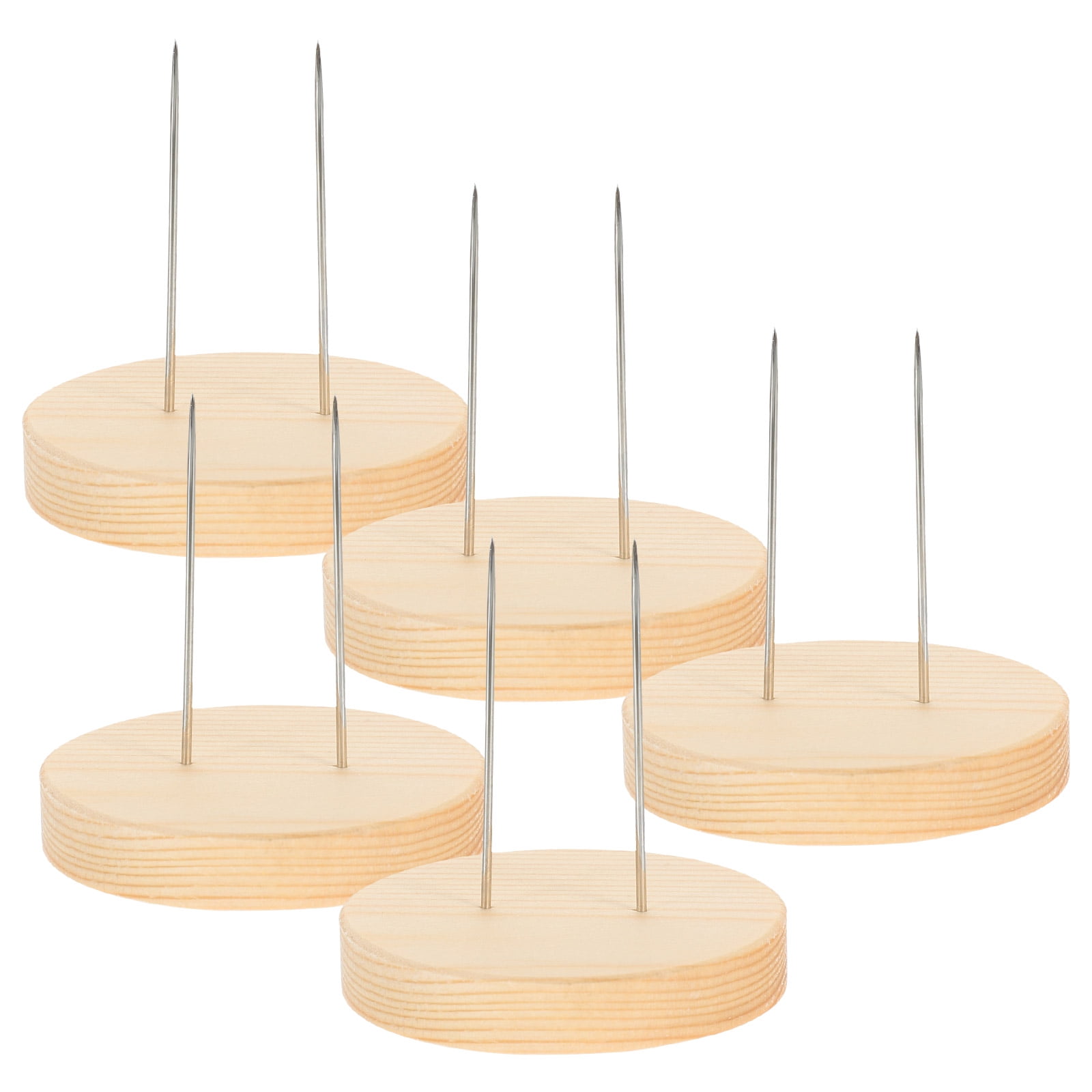 SWETRACE 5Pcs Display Stand Holder with Light Yellow Wooden Bases ...