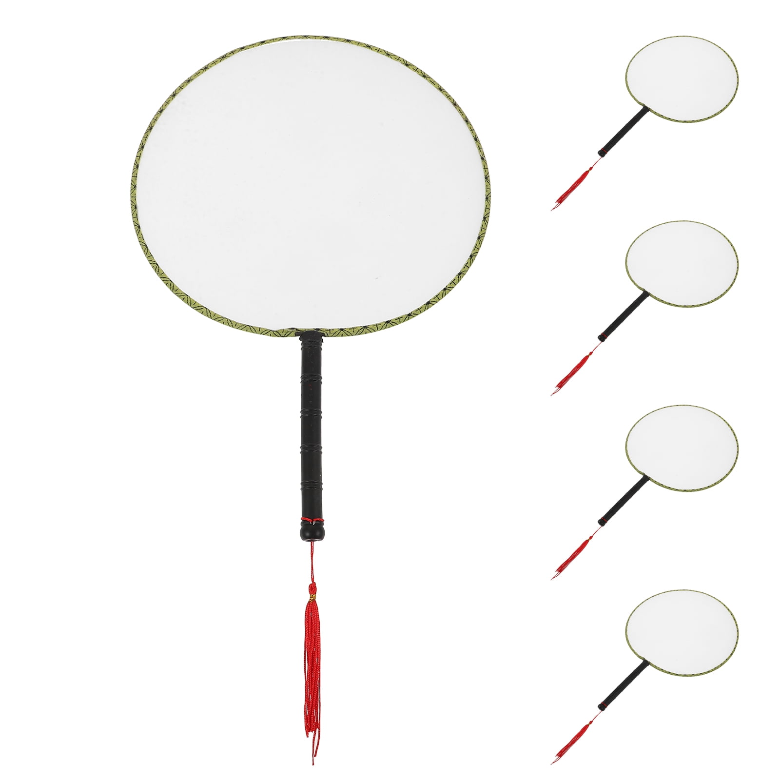 SWETRACE 5Pcs Hand Fans Round 12.6x8.3x0.2in DIY Design for Children ...