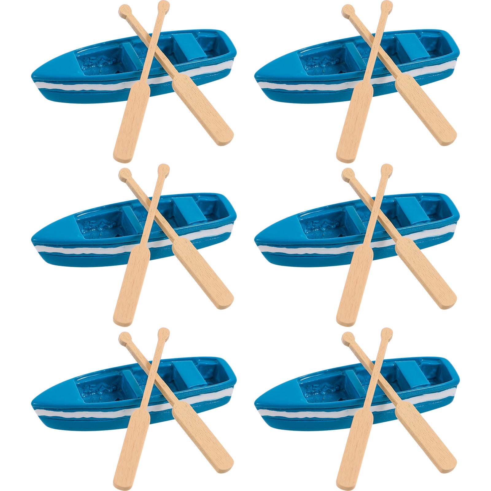 SWETRACE 6 Set Mini Boat Resin and Wood Model Figurines for Friends ...