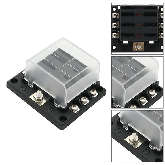 SWETRACE 6-Way Rectangular Fuse Box 1 Set 8.5x7.2x4.0in for Vehicle ...