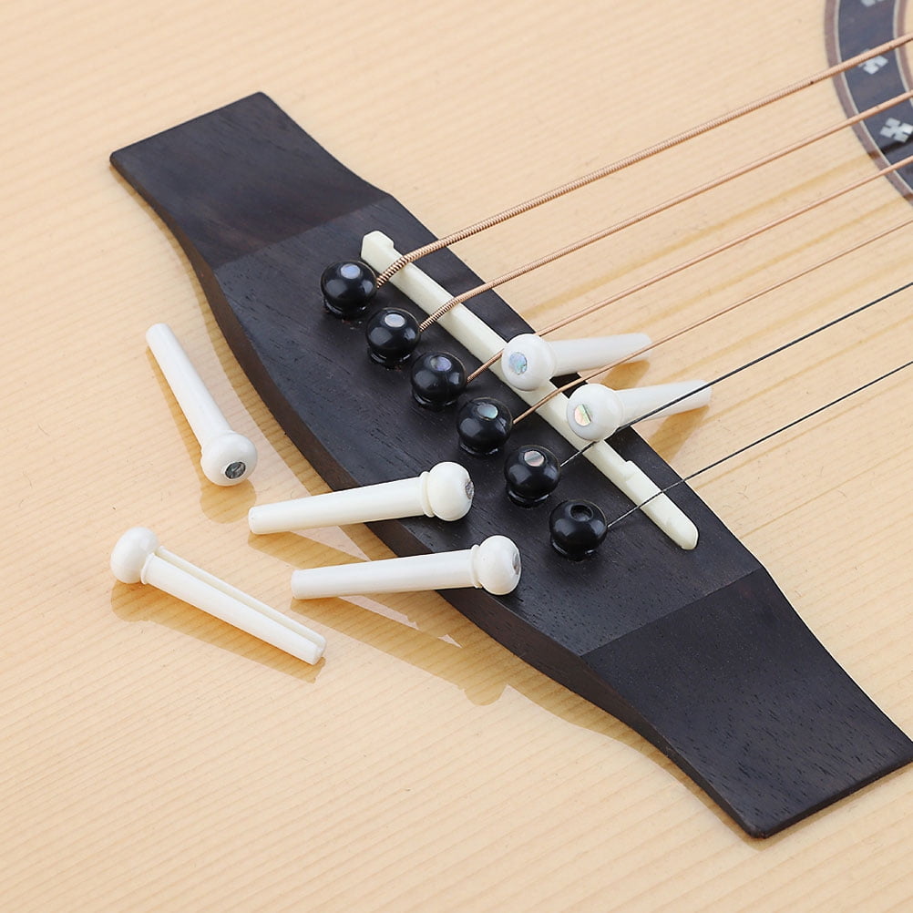 SWETRACE Acoustic Guitar Pegs Bridge Pins Plastic 6Pcs 1.25X0.3In ...