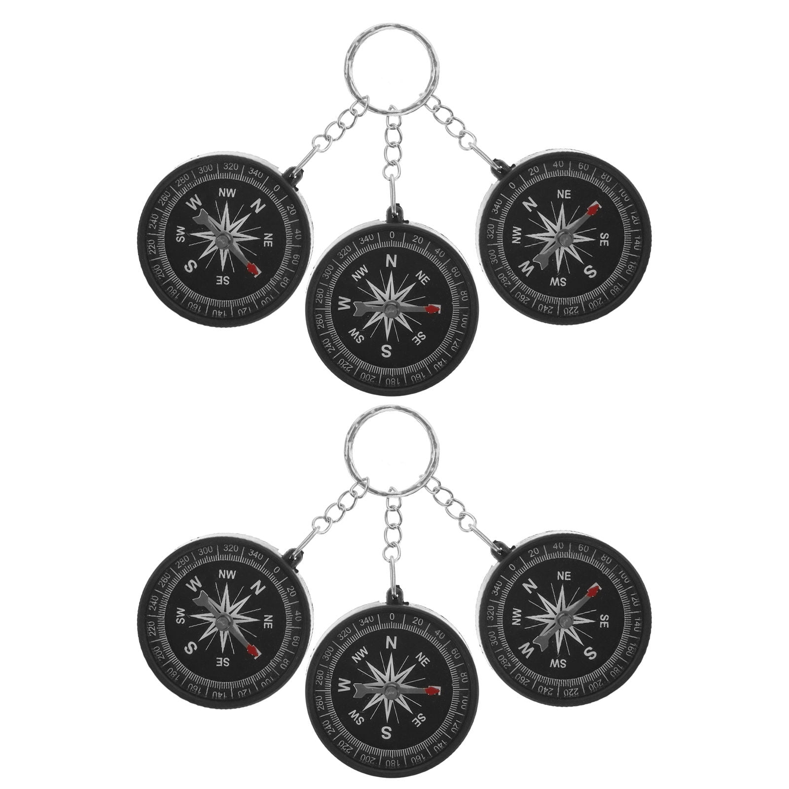 SWETRACE 6Pcs Handheld Compass Keychain for Men and Outdoor Enthusiasts ...