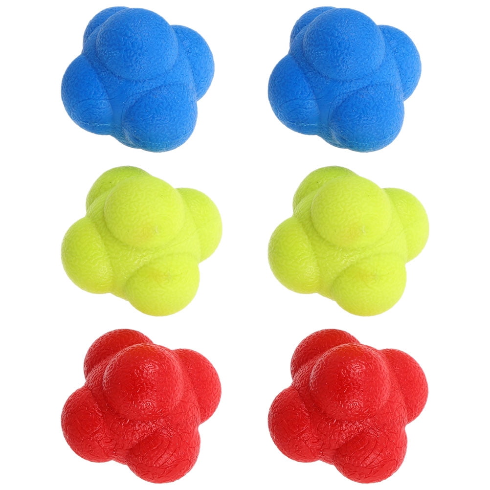 SWETRACE 6Pcs Red TPR Reaction Ball for Fun Reflex Training in Sports ...