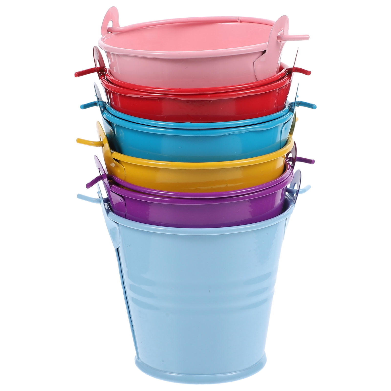 SWETRACE 6pcs Colorful Bucket For Decorative Flower Pot Candy ...