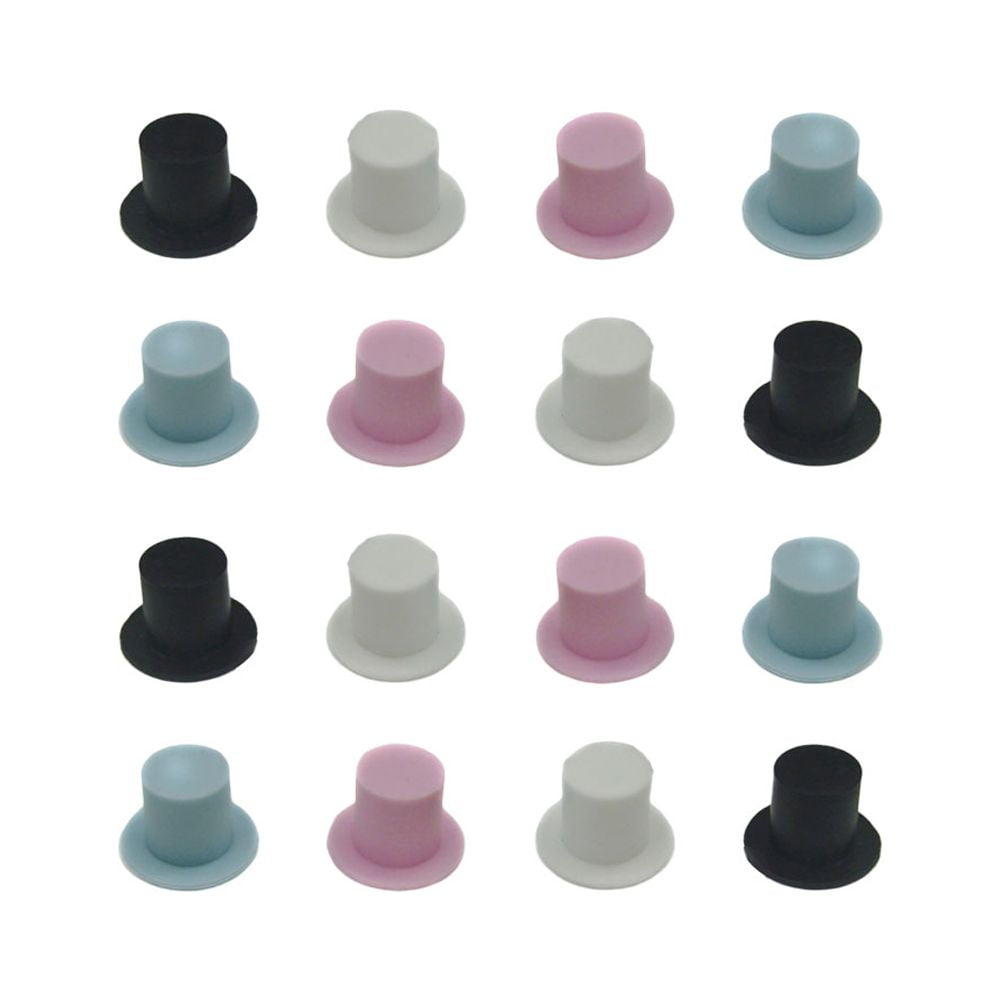 SWETRACE 80 Pcs Mini Clown Hat Assorted Color Round Mini Top Hat Hair ...