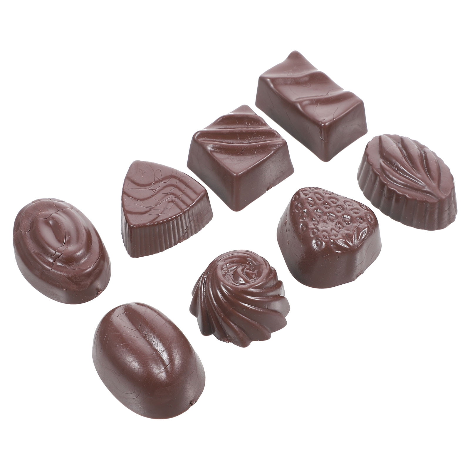 SWETRACE 8Pcs Simulated Chocolate Prop Models Round Edges Fake ...