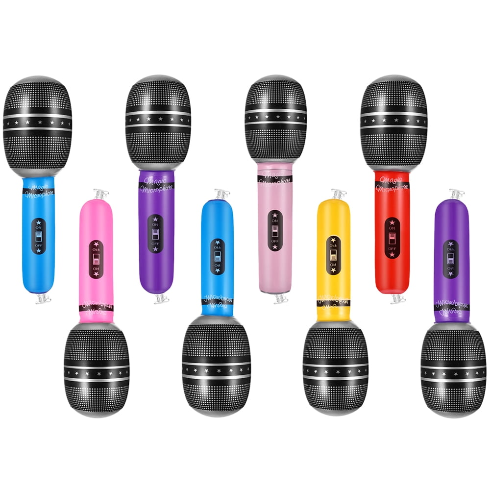 SWETRACE 8pcs Mic Props for Cosplay Parties Assorted Color PVC ...