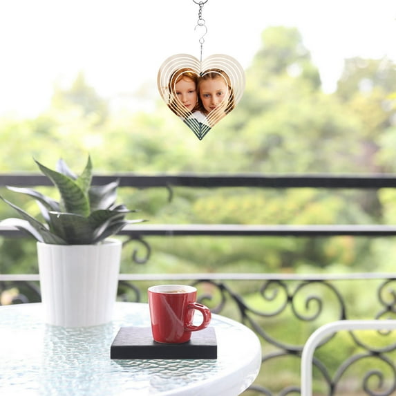 SWETRACE Aluminum Wind Chime Heart Garden Hanging Decor For Yard 1Pack ...