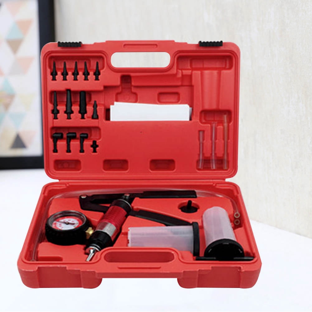 SWETRACE Automotive Hand-held Vacuum Pump 1 Set Red for Brake Bleeding ...