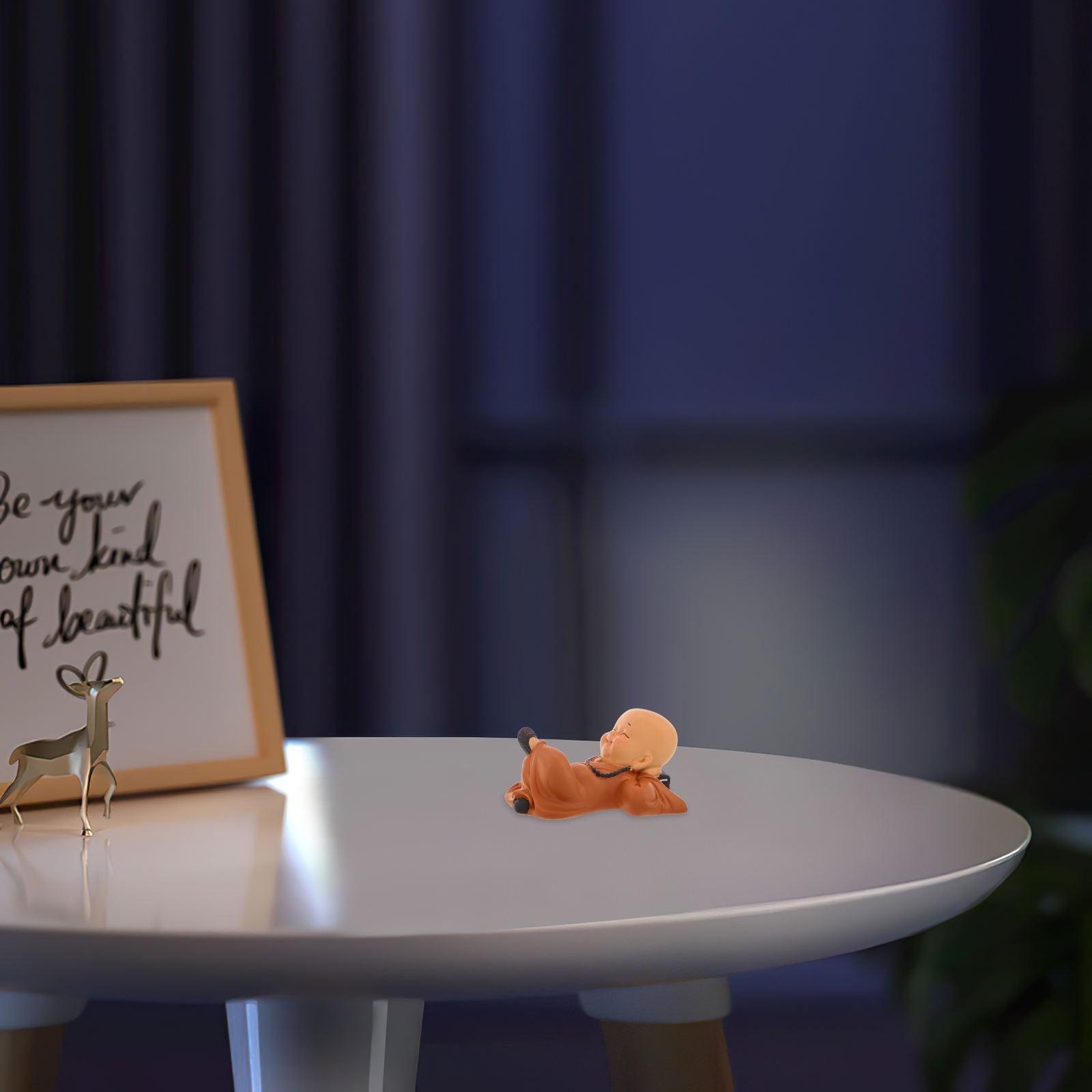 SWETRACE Bonsai Monk Models 1Pack Resin Small Monk Figurine for Car and ...