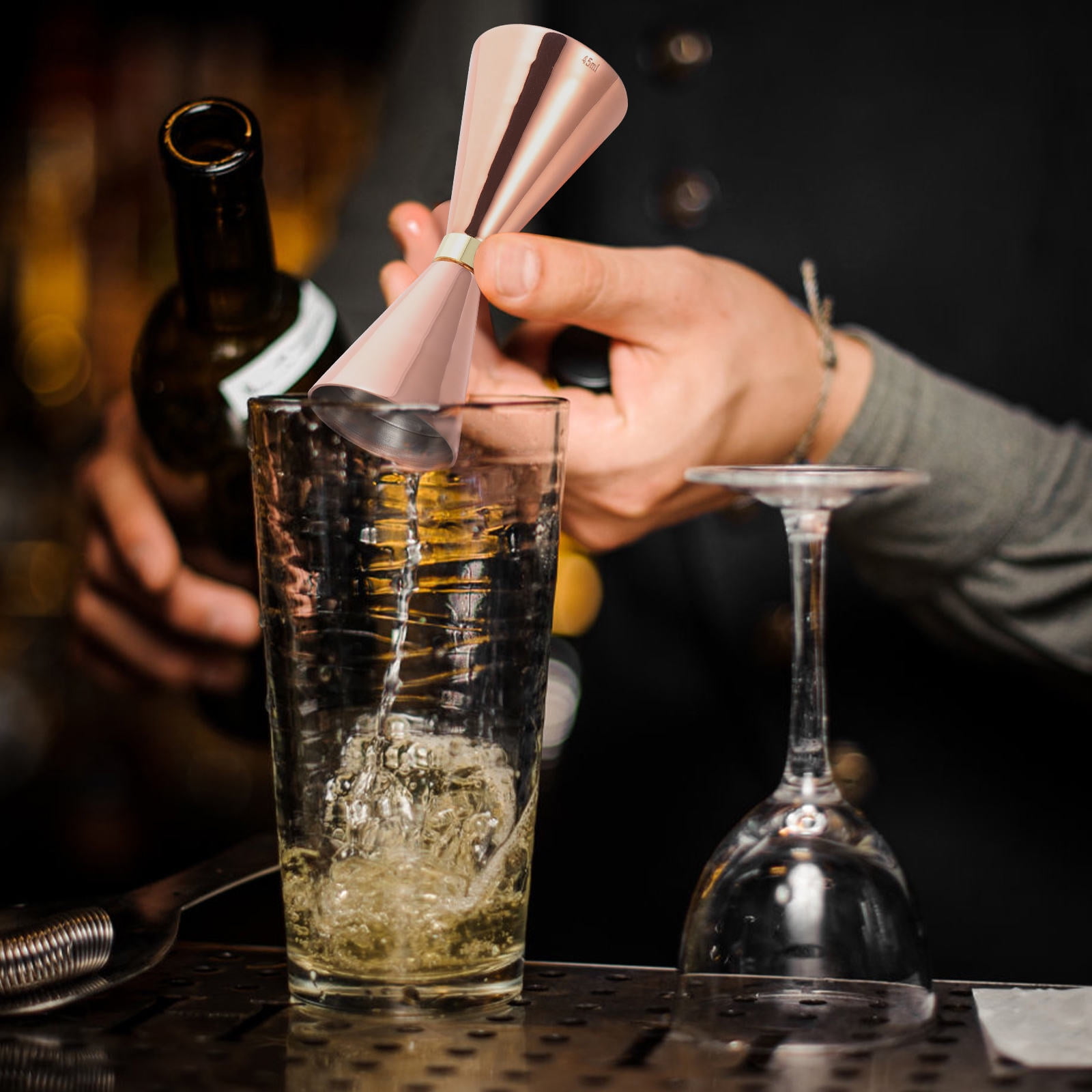 SWETRACE Cocktail Jigger 1Set 12X4CM Stainless Steel Measuring Utensil ...