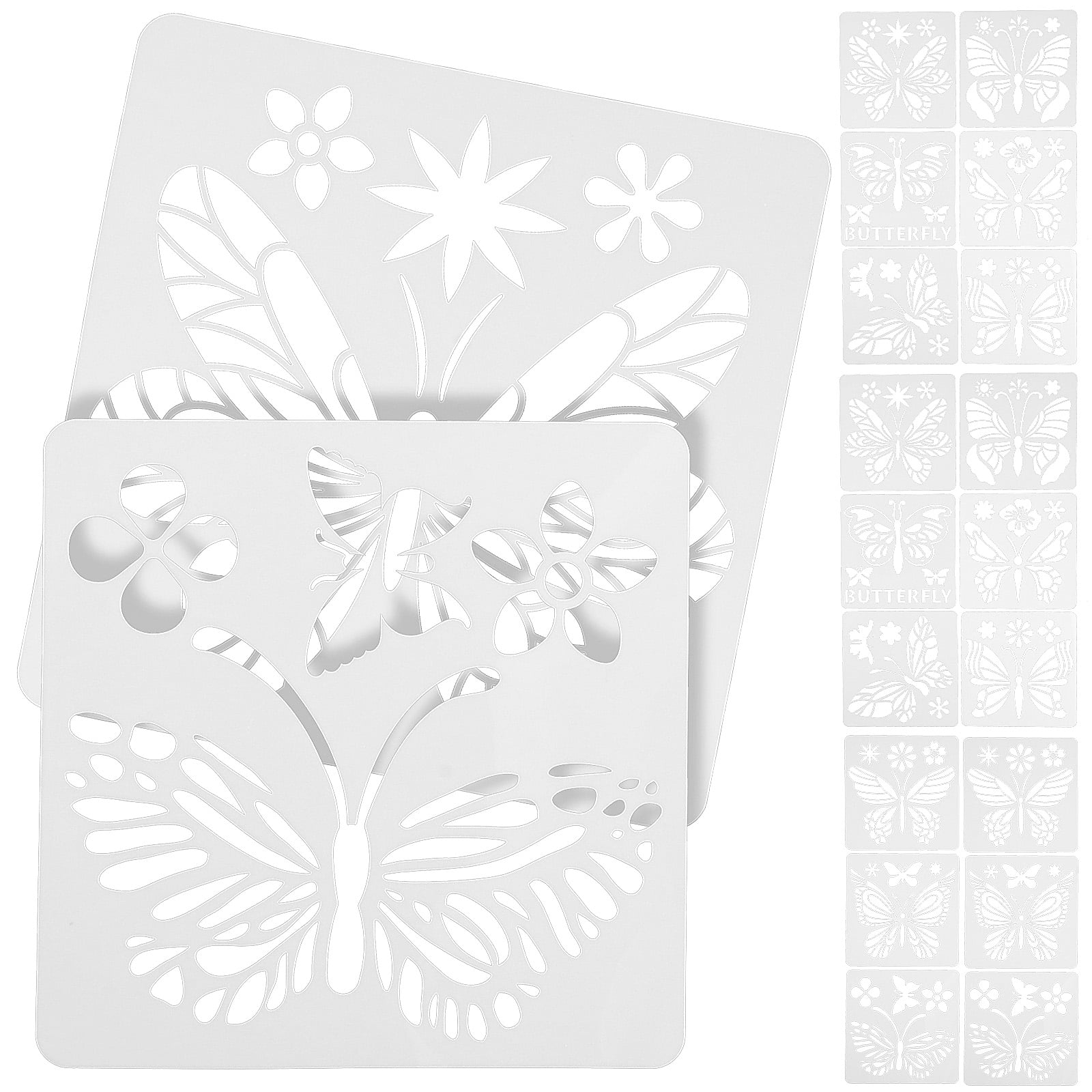 SWETRACE Drawing Template 2Sets Smooth Edges Washable PVC Stencil for ...