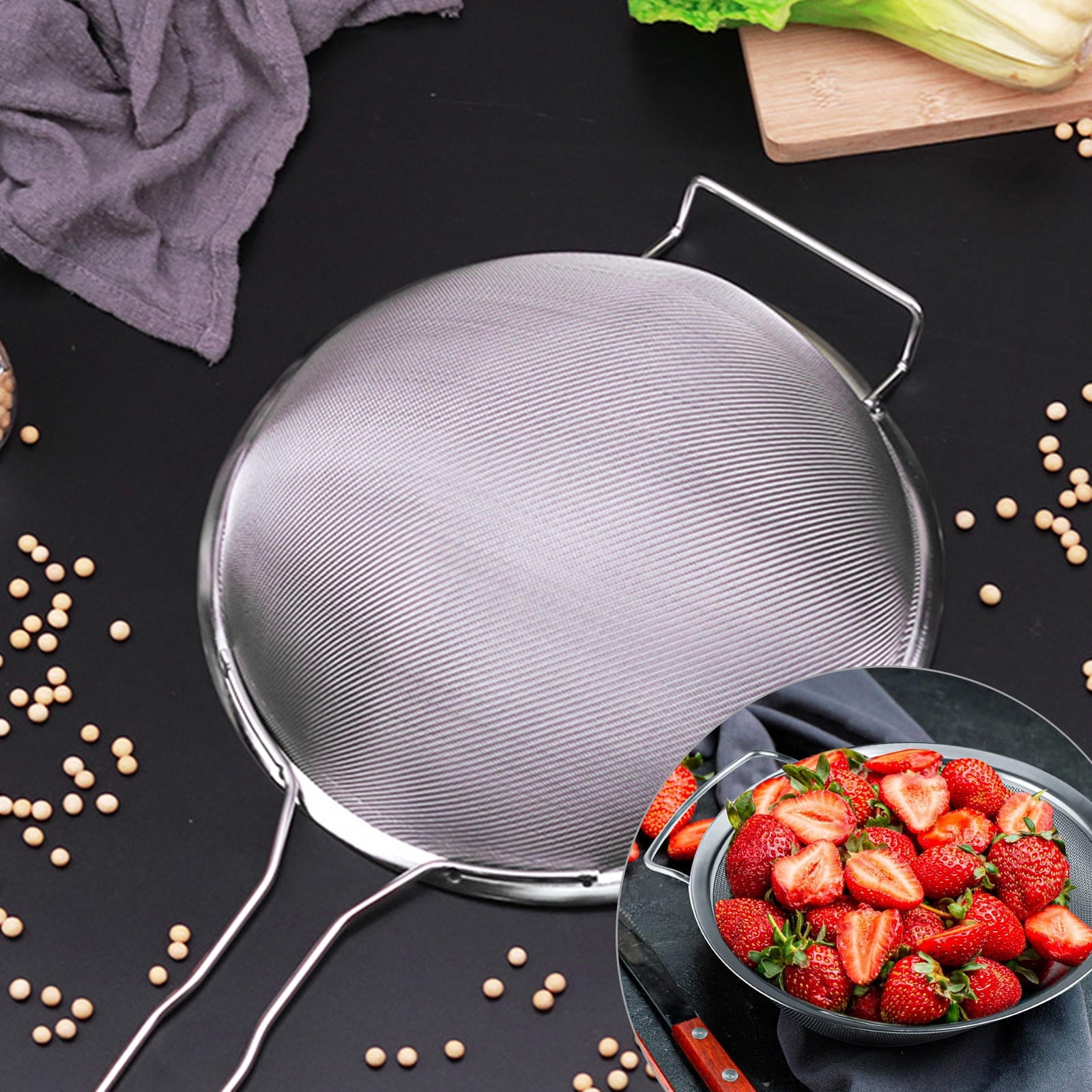 SWETRACE Fine Mesh Strainer 8Inch Multi Functional Drain Basket Metal ...