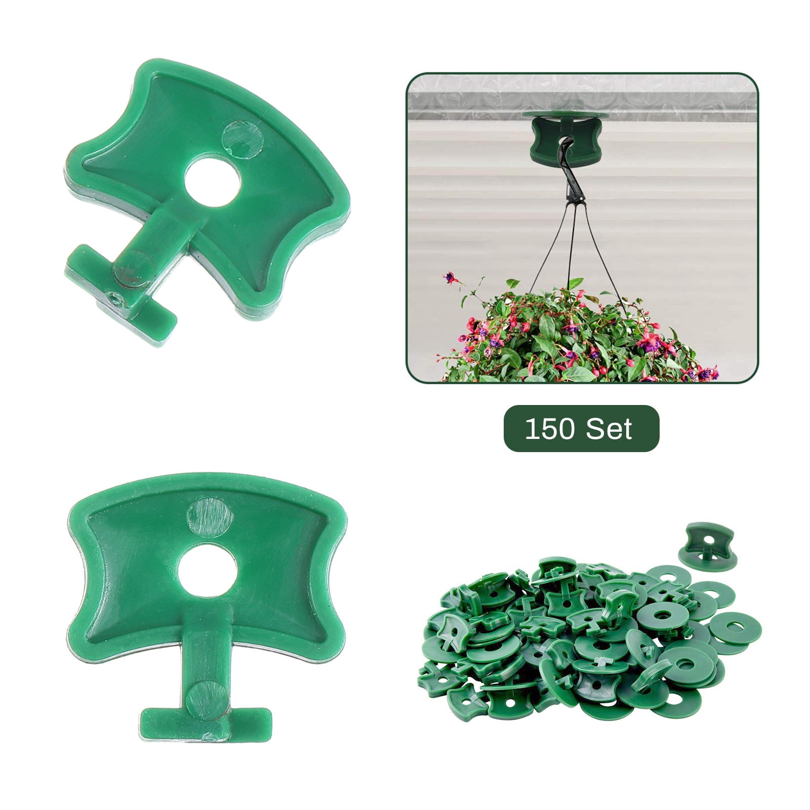 SWETRACE Gardeners 250Pcs Green Plastic Greenhouse Fixed Clip for ...