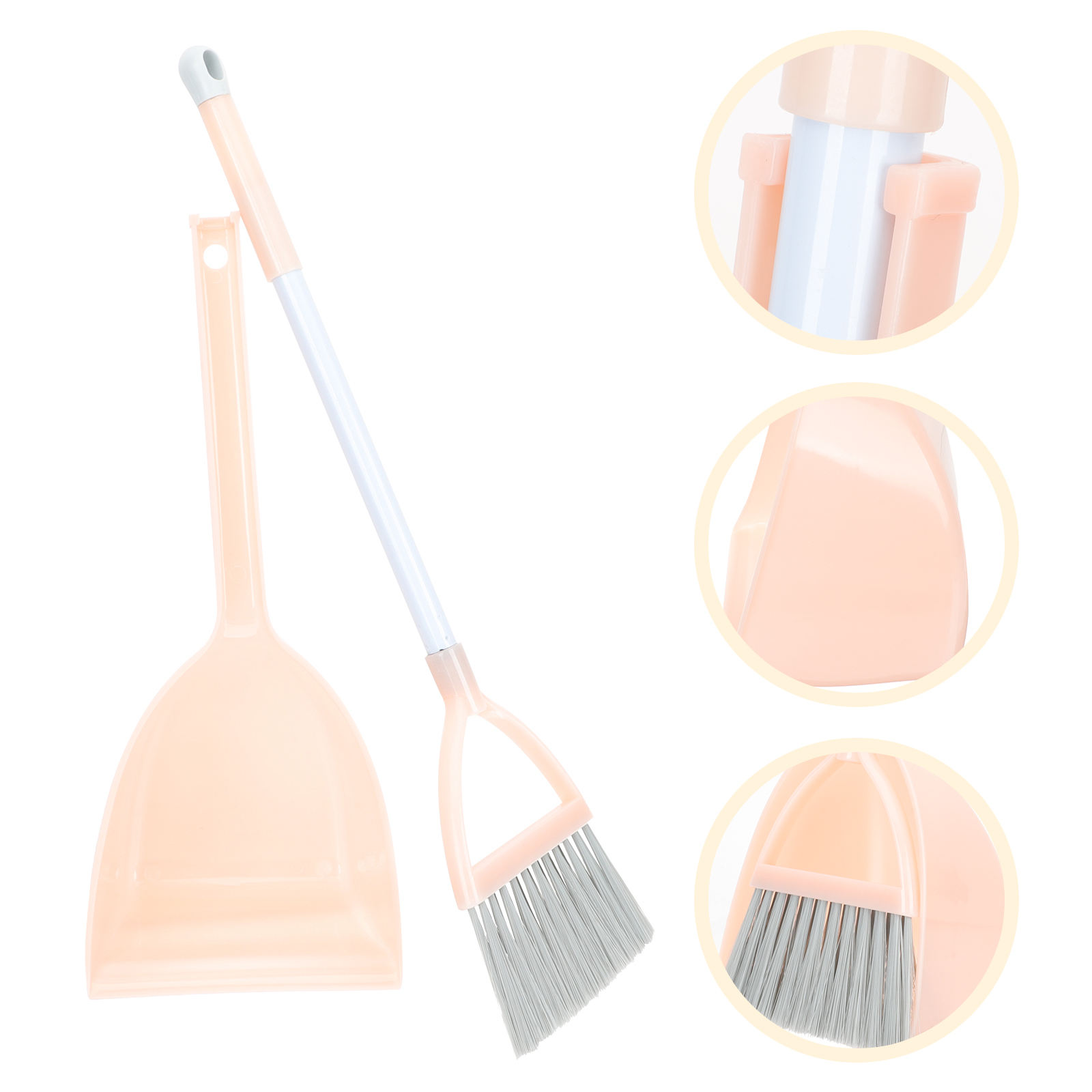 SWETRACE Home Use 1 Set Small Broom with Dustpan for Kids in Orange ...
