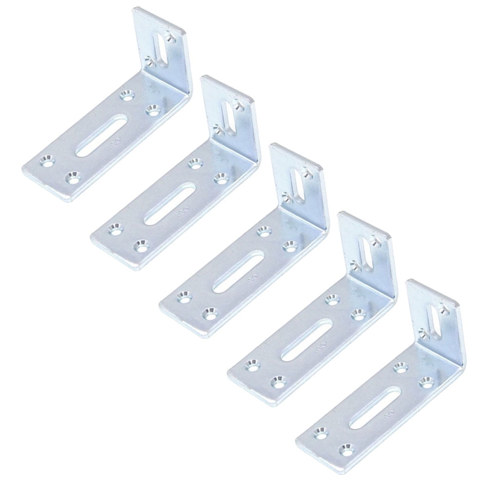 SWETRACE Shelf Support Bracket Steel Silver 5Pcs 1.2X1.6X3.1In ...