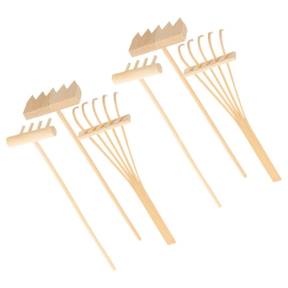 SWETRACE Mini Rake for Gardening 6Pcs Wooden for Creating Intricate ...