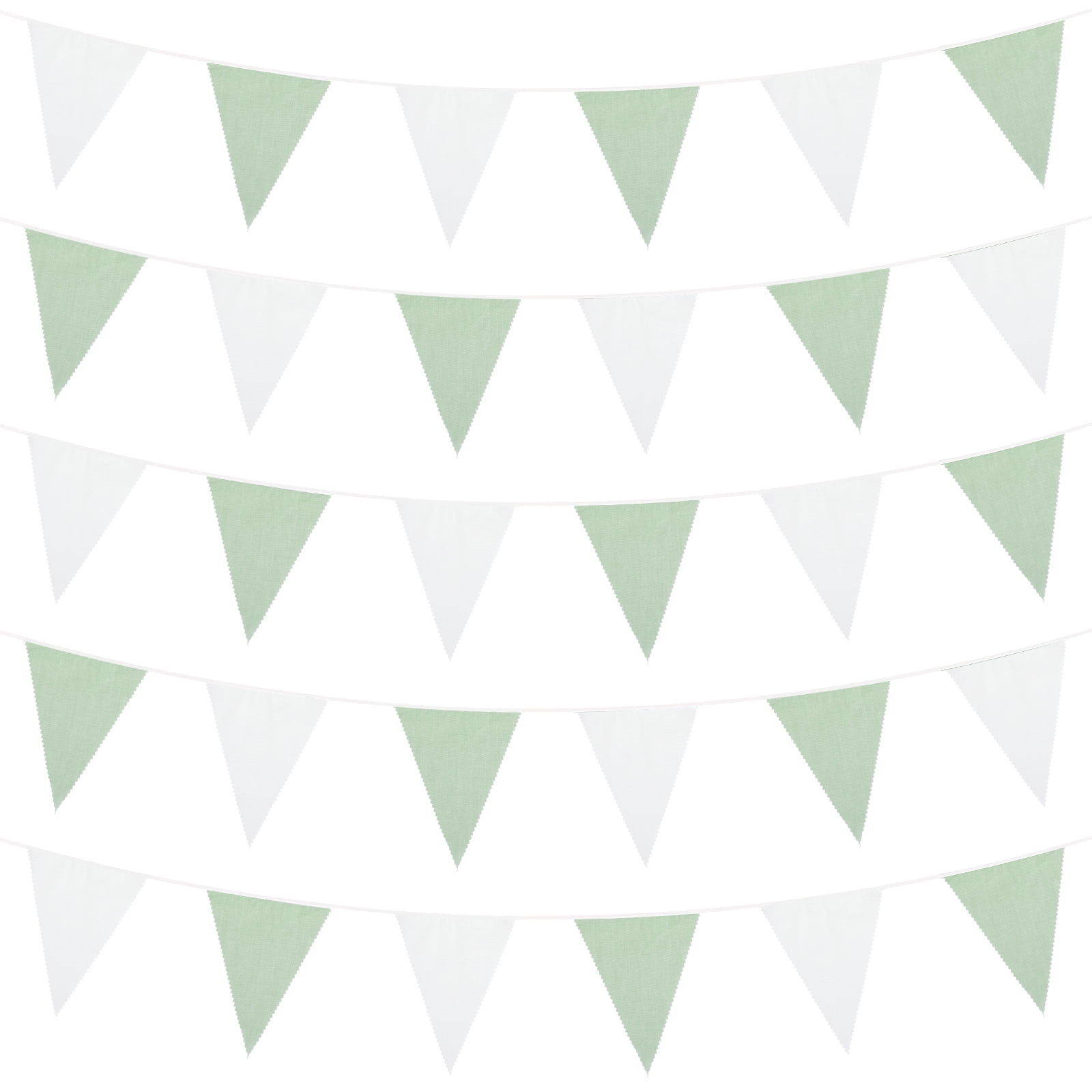 SWETRACE Pennant Banner Flags 42 Pcs Boho Style Reusable Cotton Fabric ...