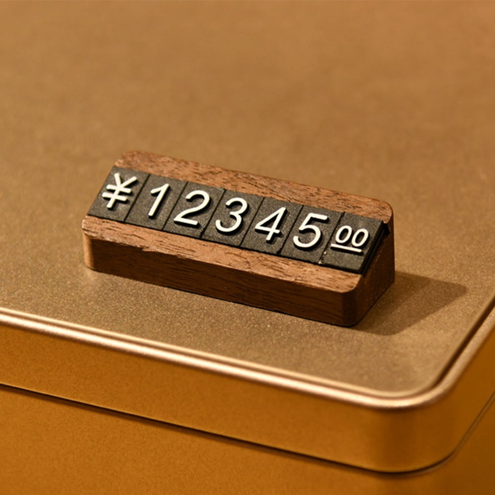 SWETRACE Price Tag Shopping Malls .2x0.7x0.6in Black Solid Wood ...