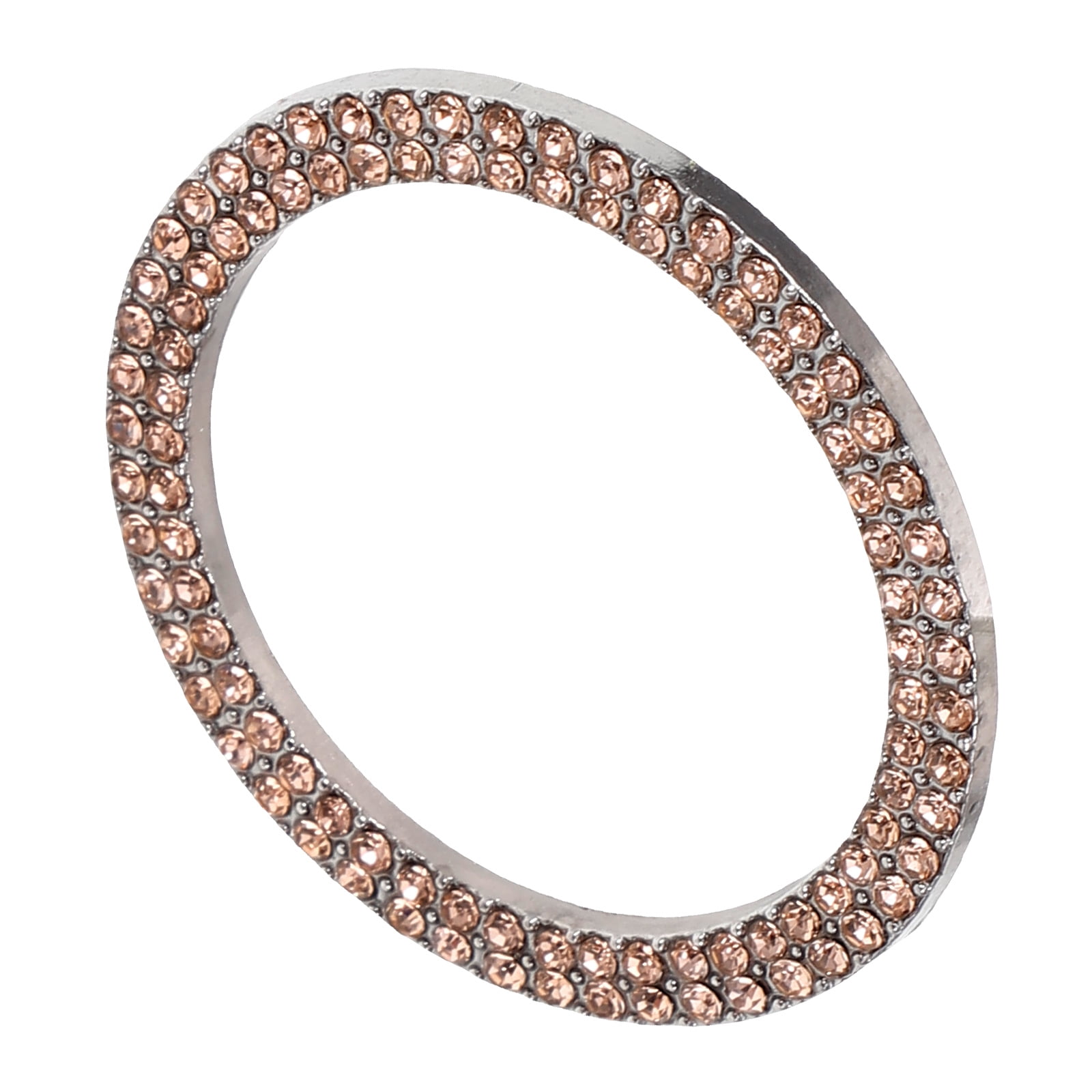 SWETRACE Rhinestone Push Start Cover 1Pack Golden Circular For Car ...
