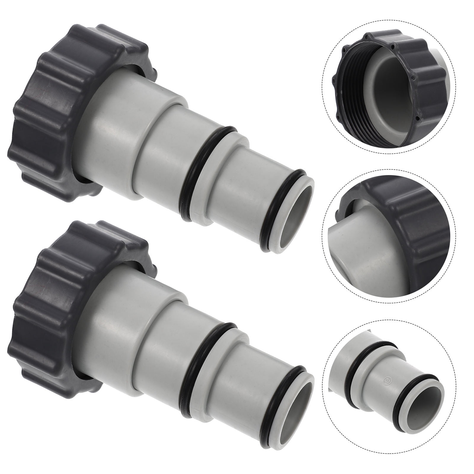 SWETRACE Swimming Pool Pump 2Pcs Round Replacement Hose Adapter No-Leak ...