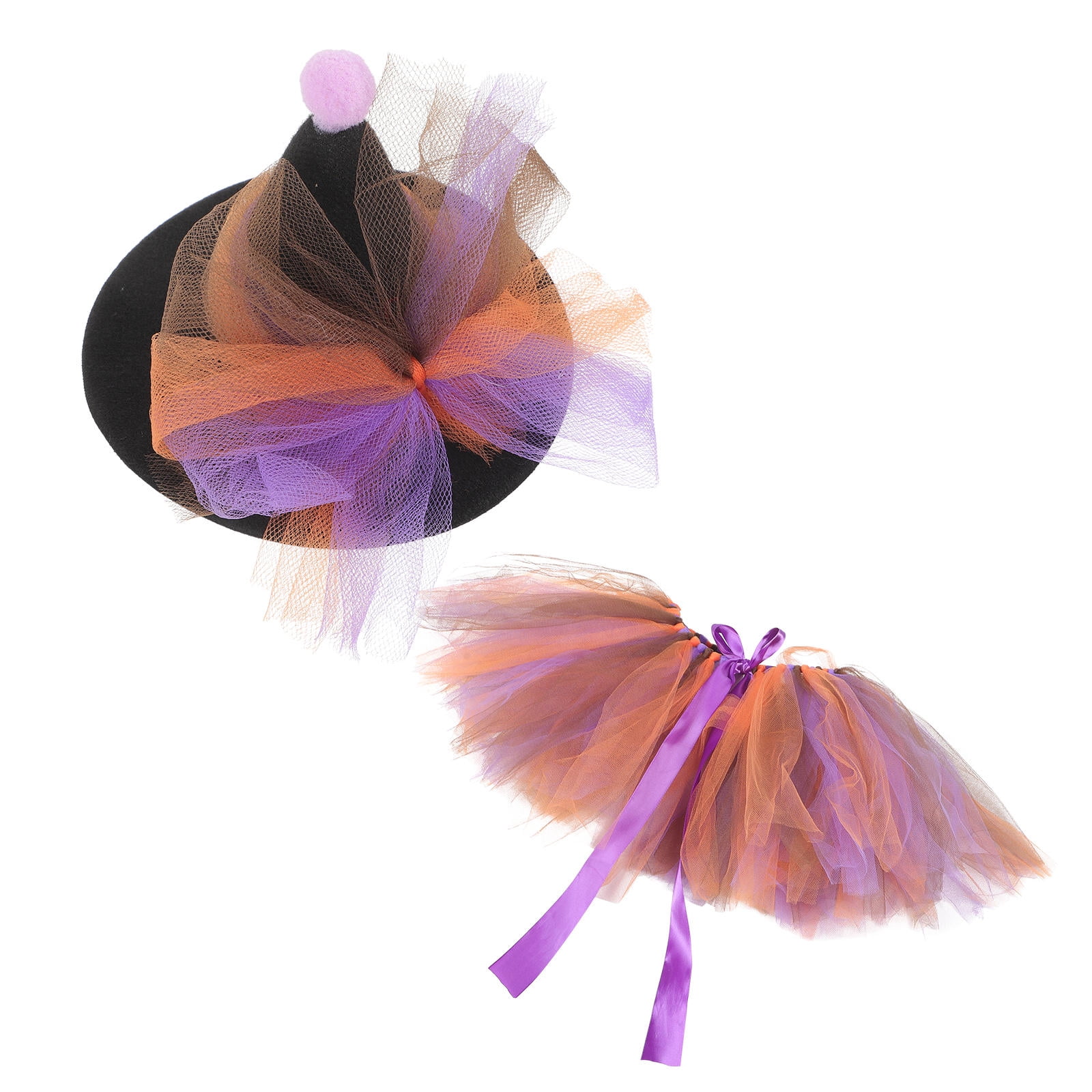 SWETRACE Tutu Skirt Hat Set for Children in Multi Colored Textile for ...