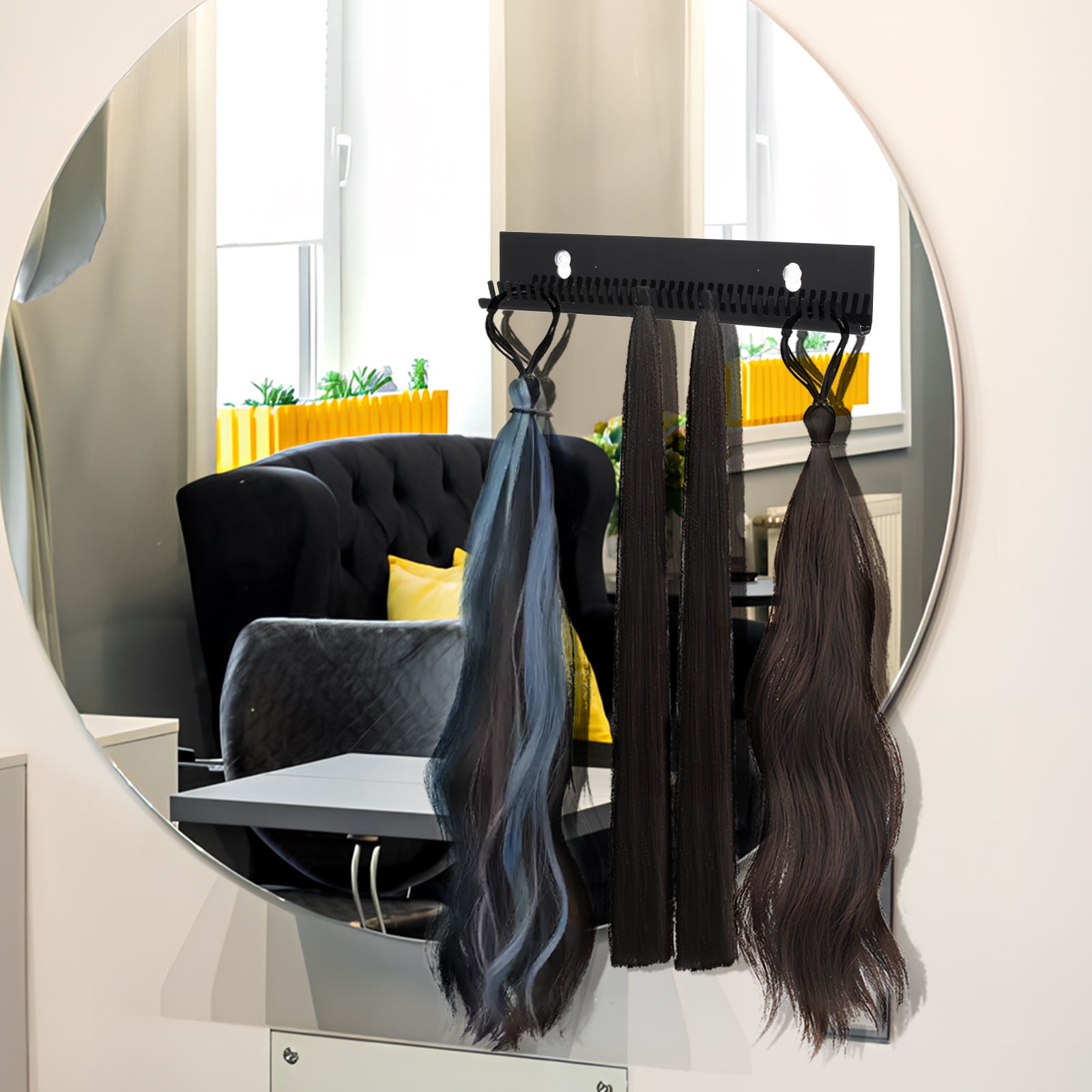 SWETRACE UShaped Hair Extension Hanger Acrylic Black For Washing Drying ...