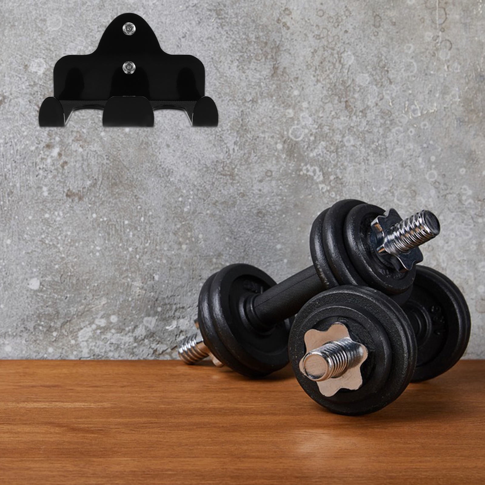 SWETRACE Vertical Barbell Holder 1Set Iron Black Rectangular Wall ...