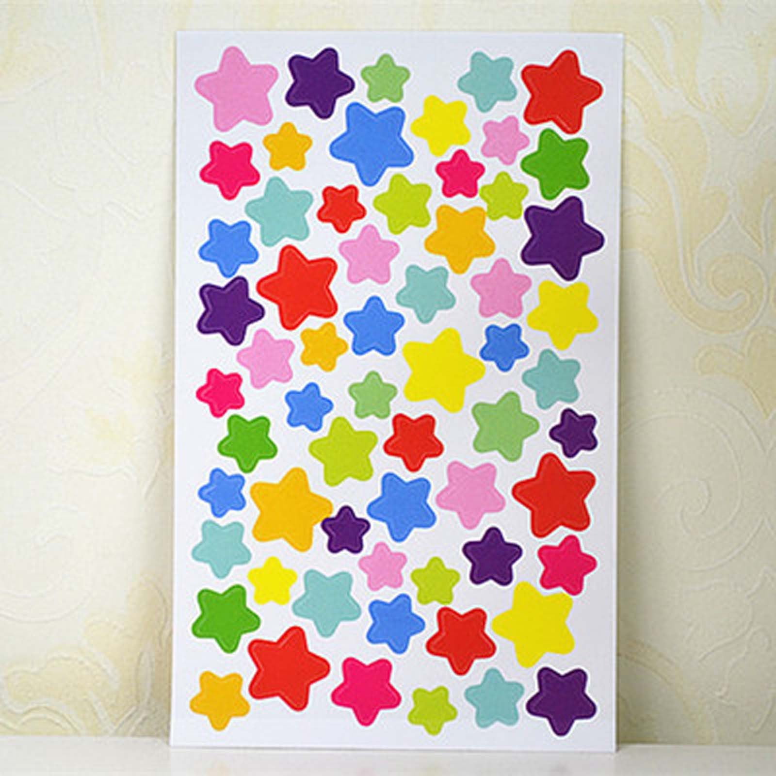 SWFSZGL 6Sheets Mini Star Stickers Cute Small Star Stickers for Kids ...