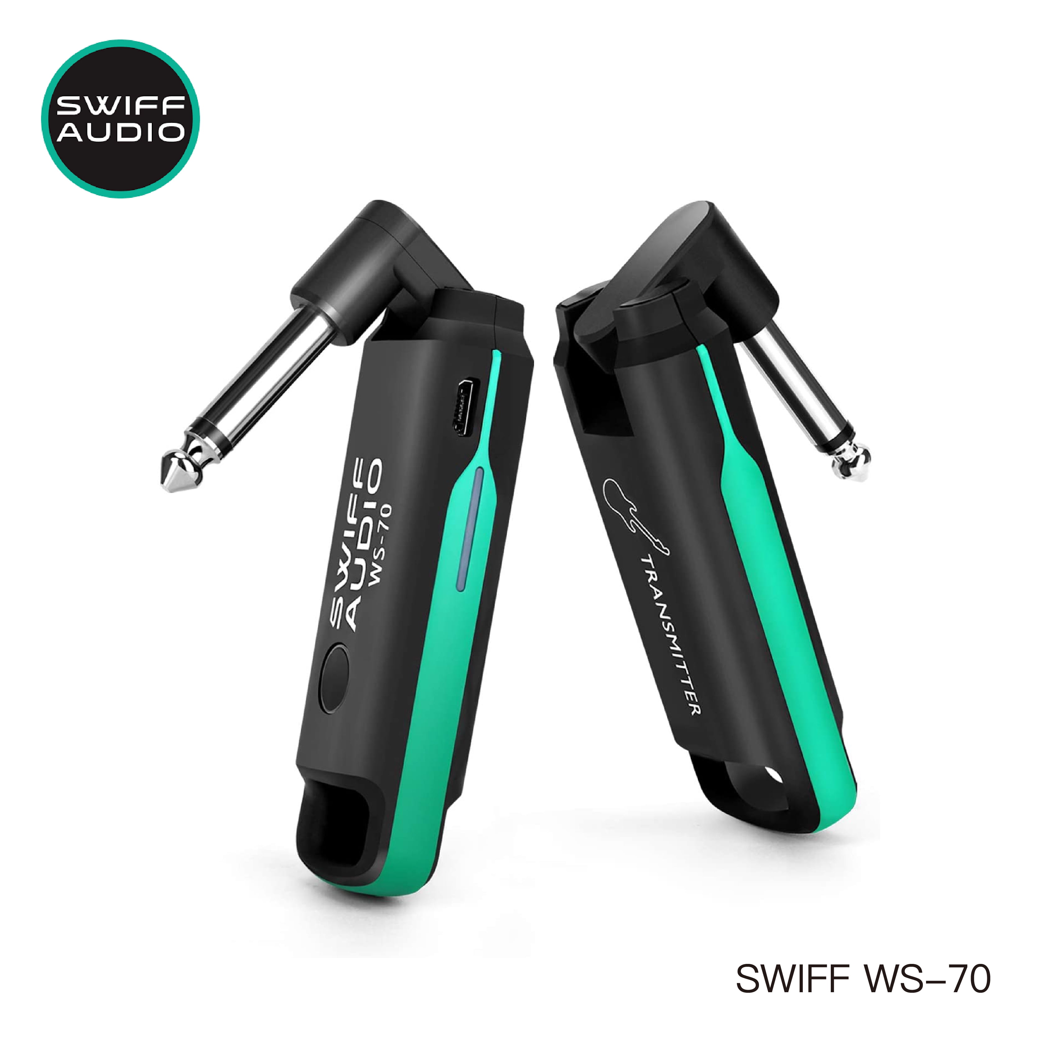 SWIFF WS-70 Guitar Wireless System Transmitter for Instrument Low-Latency and High Audio ...