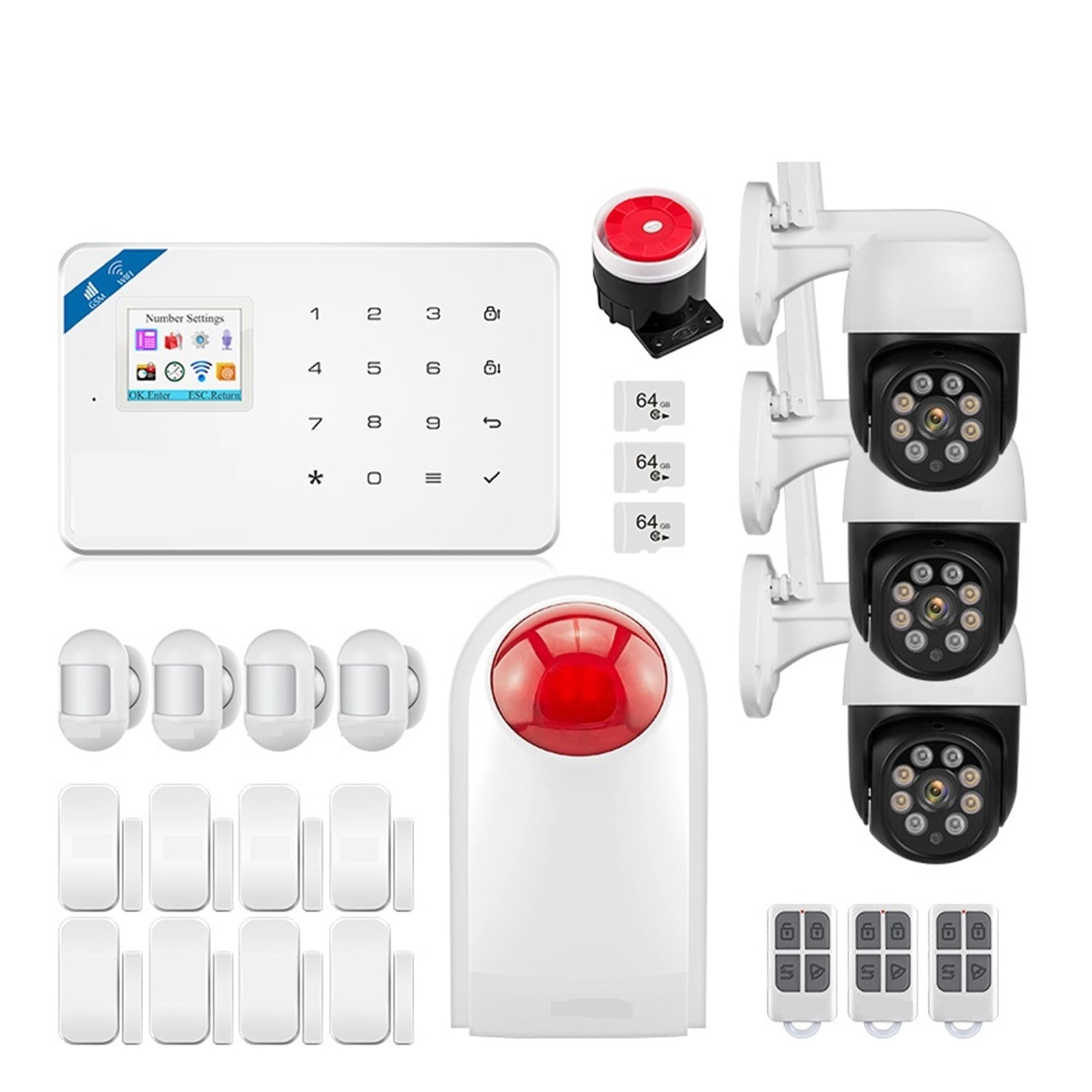 SWIFI GSM Ecurity Alarm System Smart Tuya Work For Home Security ...