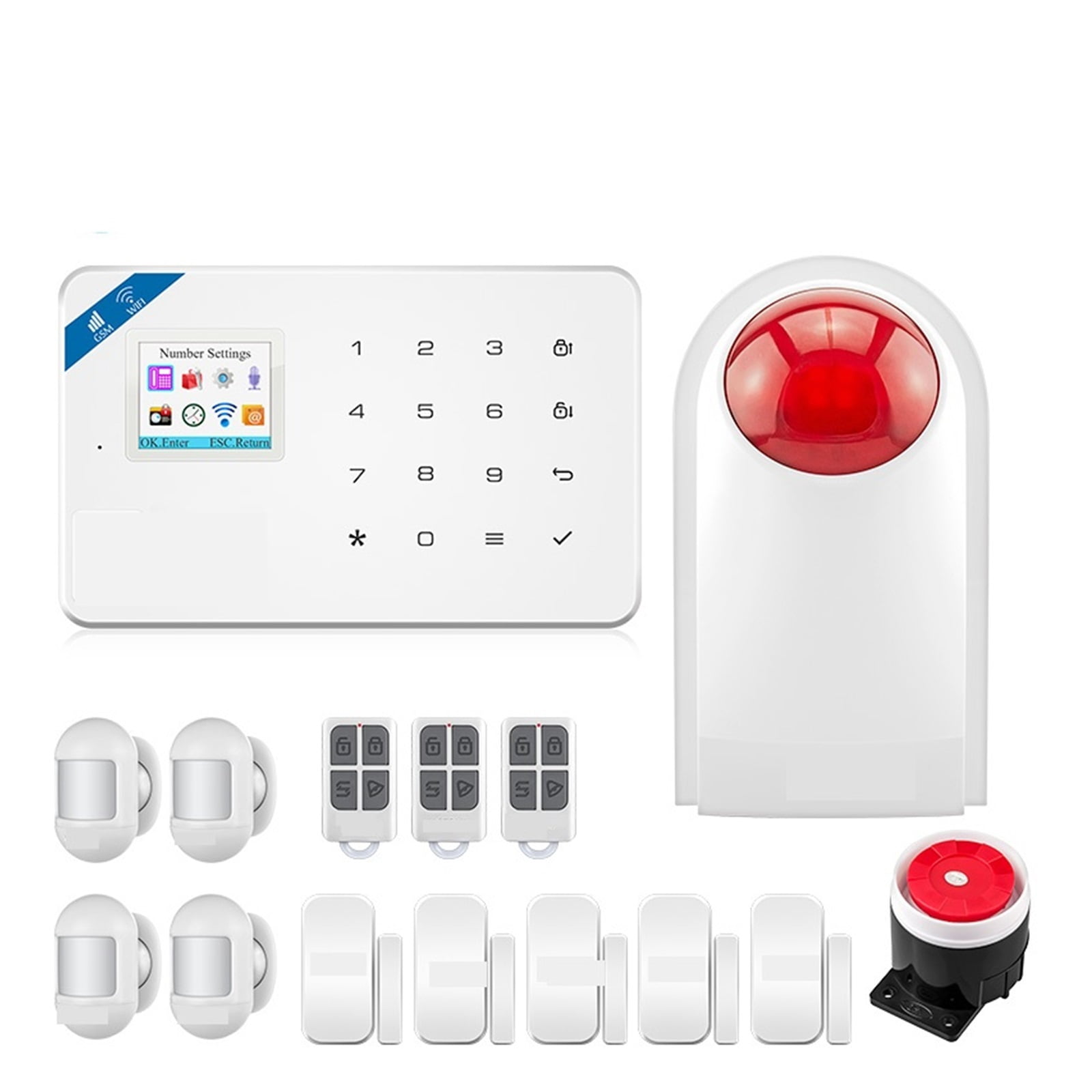 SWIFI GSM Ecurity Alarm System Smart Tuya Work For Home Security ...