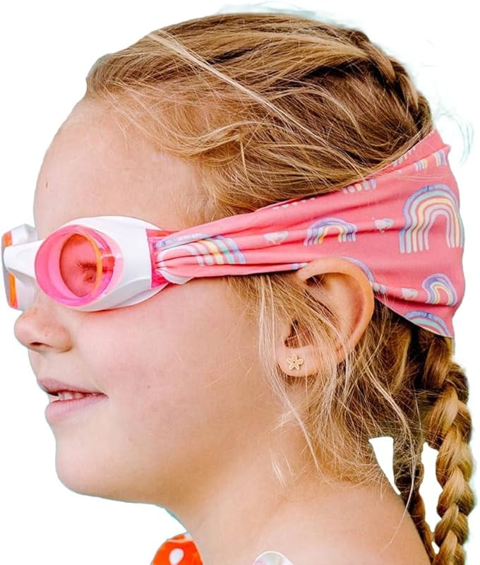 SWIM GOGGLES with Fabric Strap - Adult & Kids Swim Goggles - PINKS ...