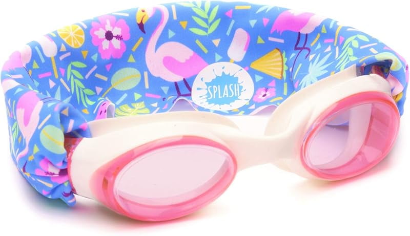 SWIM GOGGLES with Fabric Strap - Adult & Kids Swim Goggles - PINKS ...