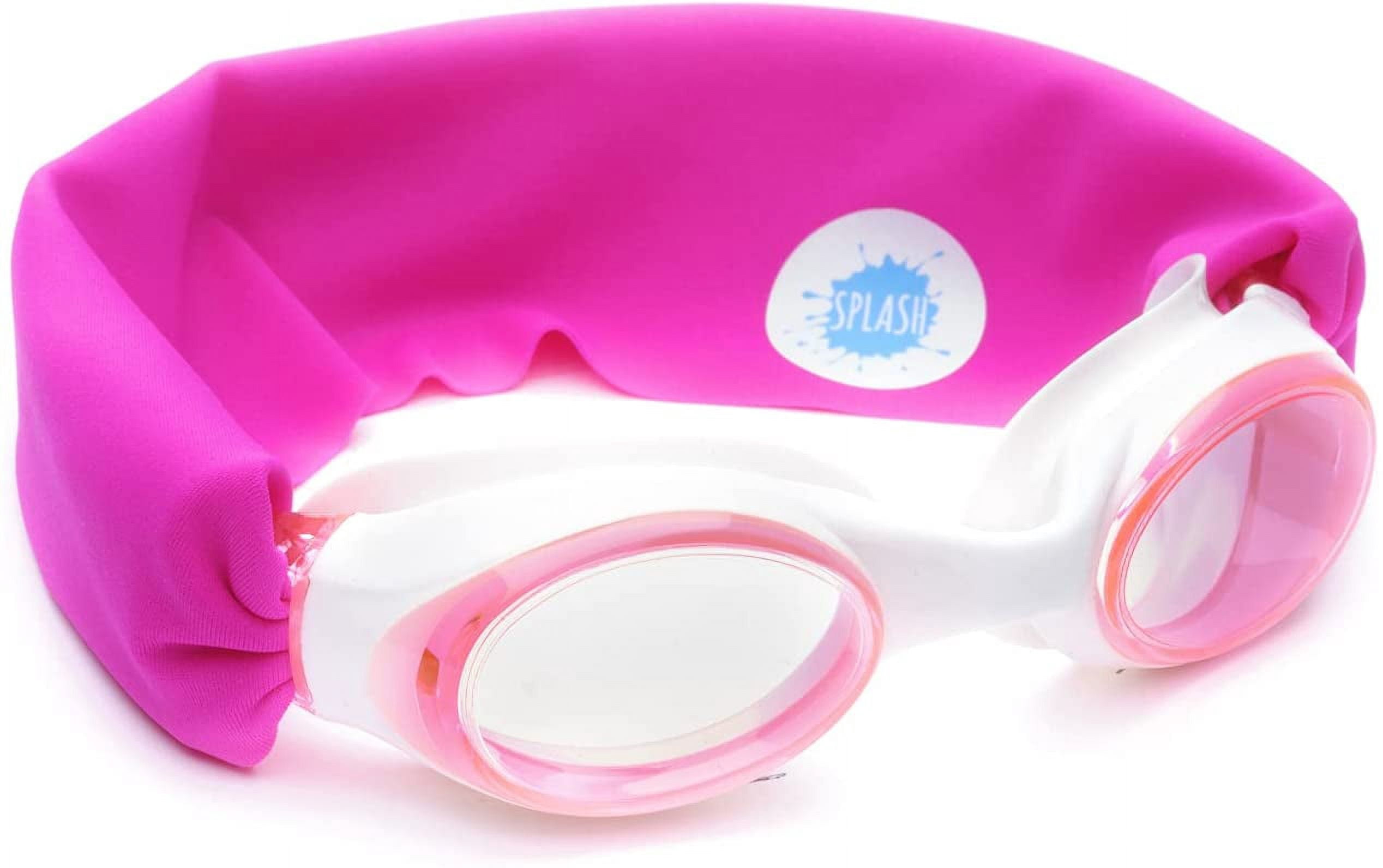 SWIM GOGGLES with Fabric Strap -Fun, Fashionable, Comfortable - Adult ...
