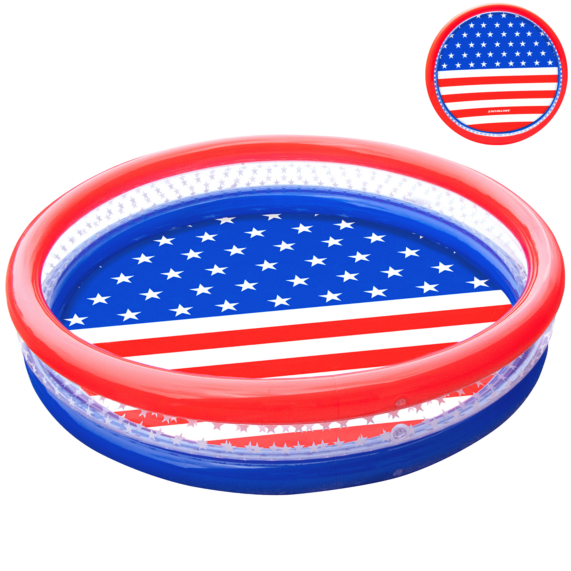 SWIMLINE Americana Kiddie Pool 60'' X 12'' | Indoor/Outdoor Use ...