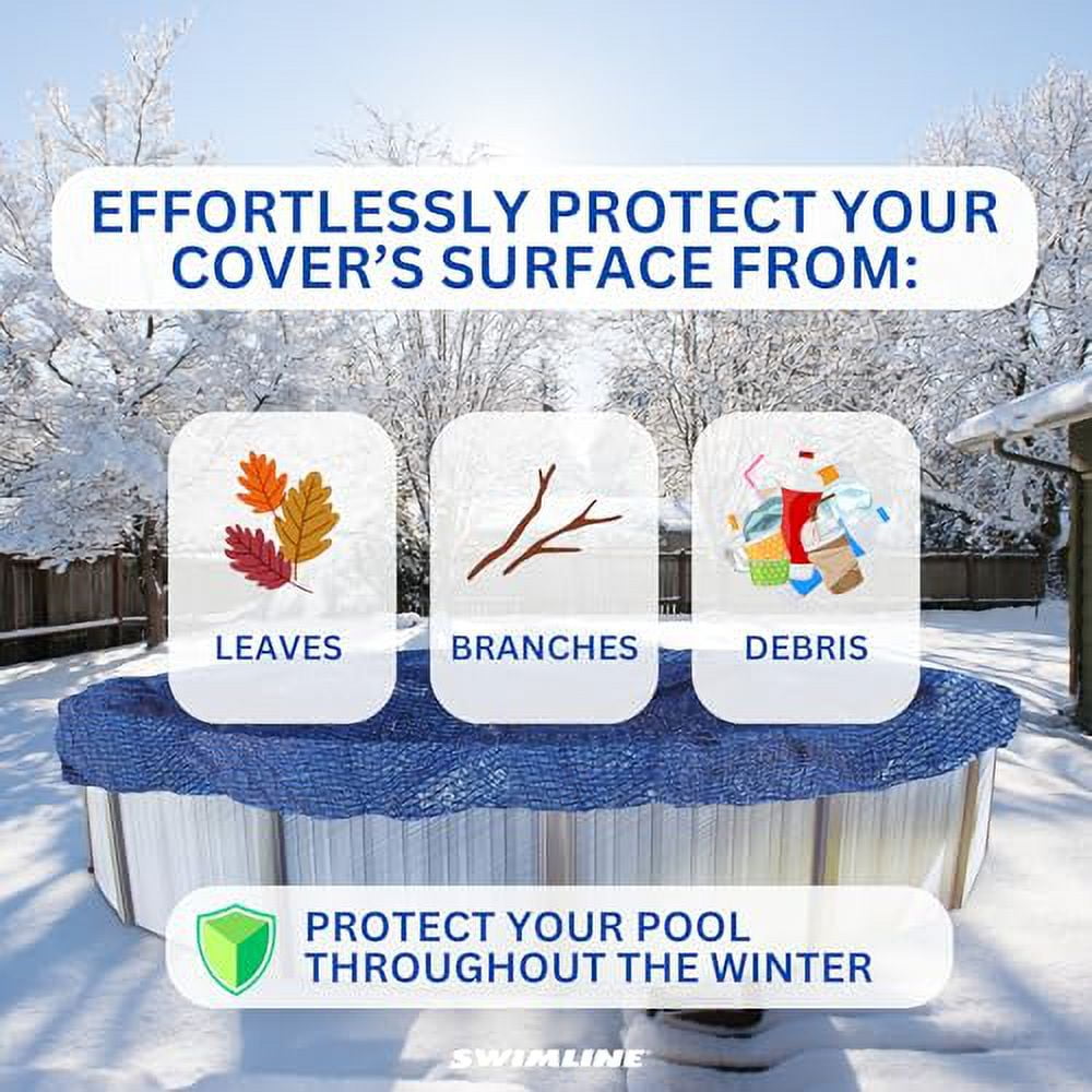 SWIMLINE HYDROTOOLS Leaf Net Heavy Duty Winter Leaf Net Pool Cover For ...
