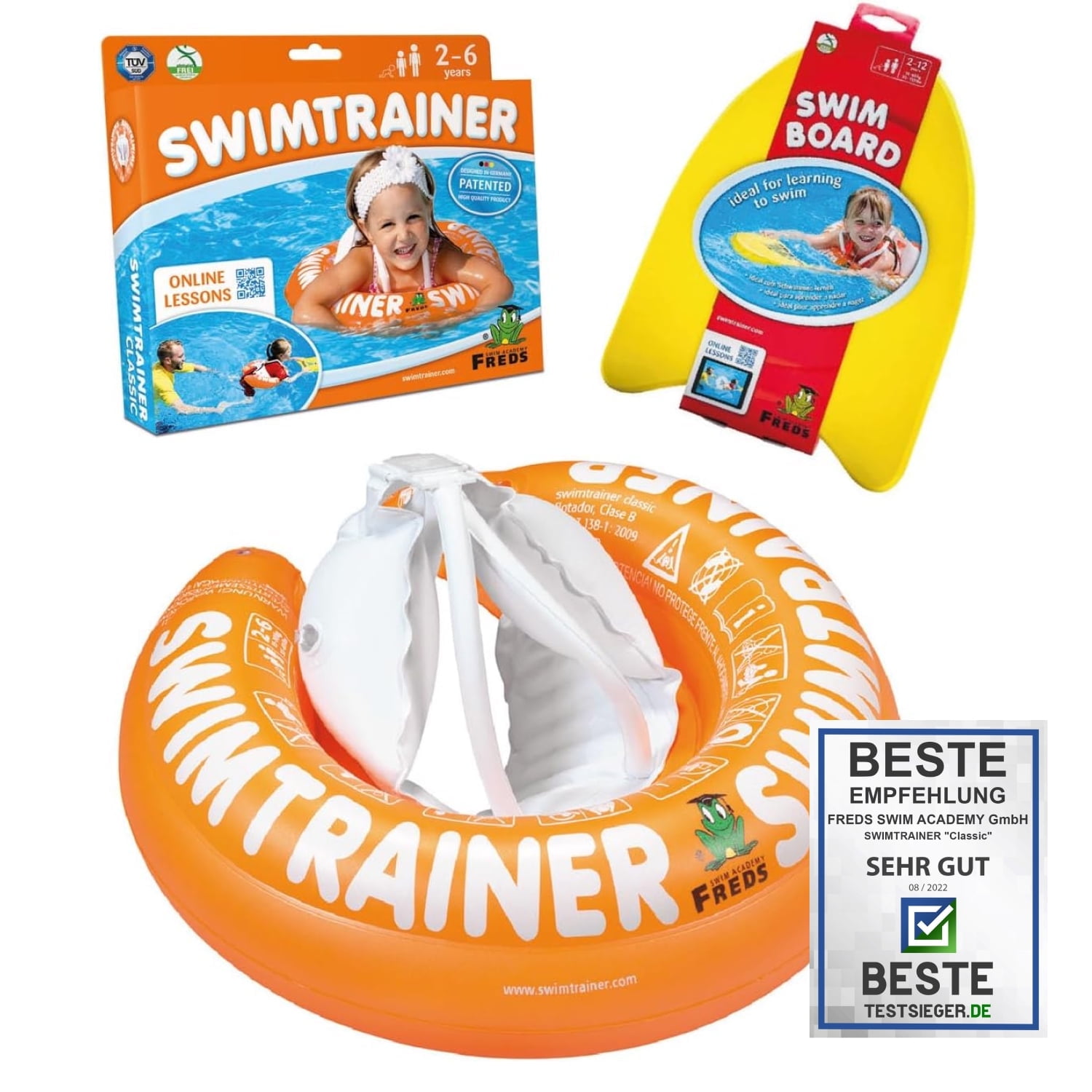 SWIMTRAINER Orange & Kickboard Bundle - Walmart.com