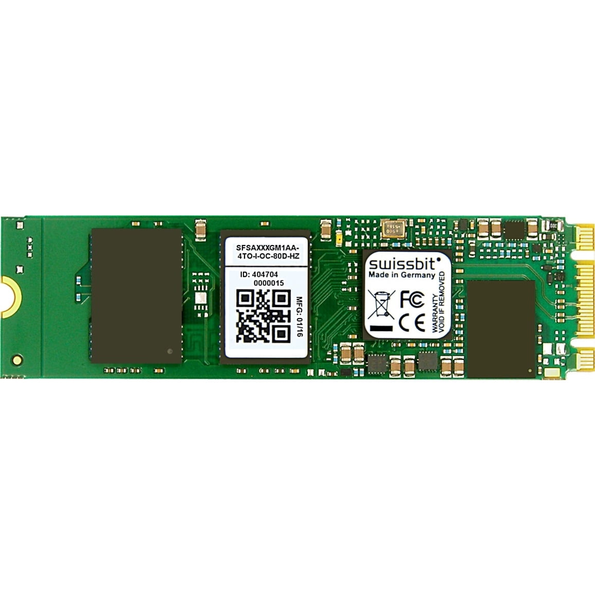 SWISSBIT SFSA030GM3AA2TO-C-LB-52P-STD, Solid State Drives - SSD Industrial M.2 SATA SSD, X-66m2 ...