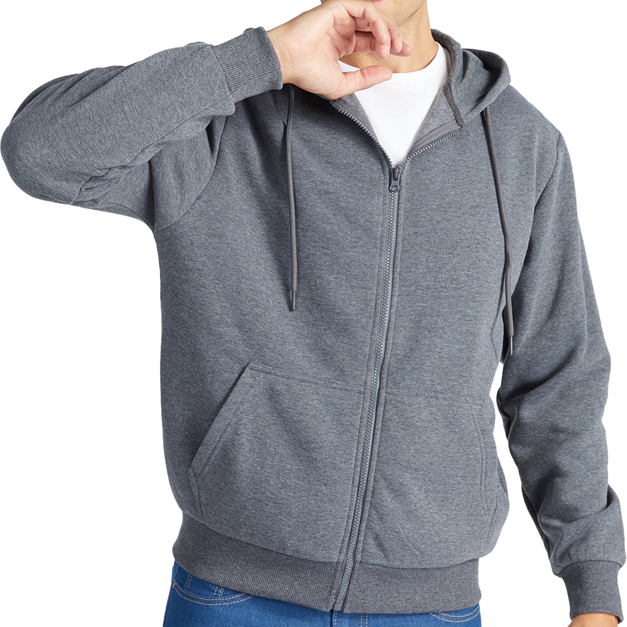SPEEDRUN Men Hooded Sweatshirt Zip up Casual Sweater, Men's Fleece Full ...