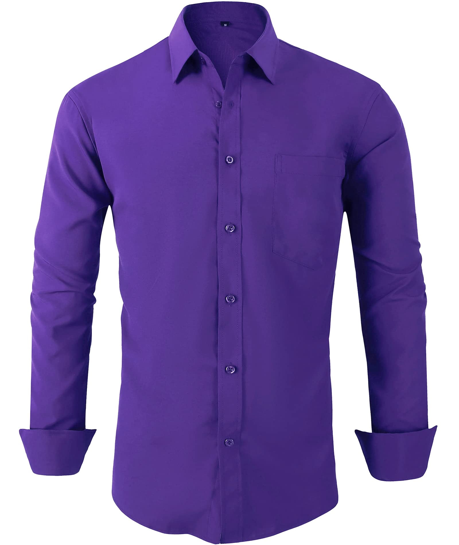 SWISSWELL Men's Dress Shirts Long Sleeve Stretch Casual Button Down ...