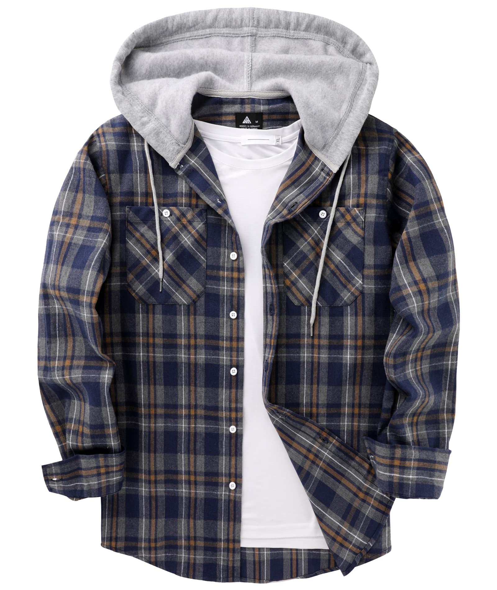 SWISSWELL Mens Casual Button Down Long Sleeve Shirts Flannel Plaid ...