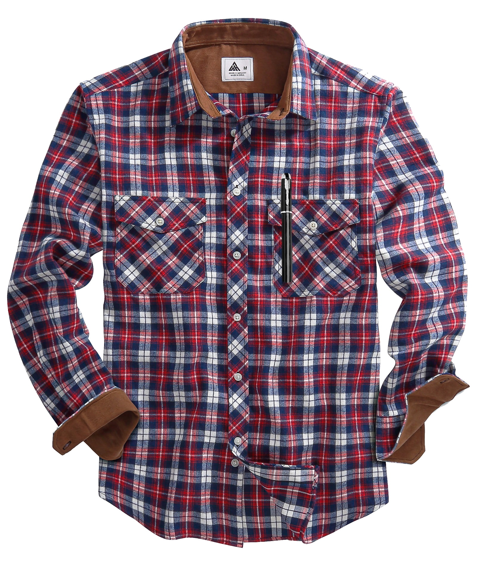 SWISSWELL Mens Flannel Plaid Shirts Casual Button Down Flannel Plaid ...